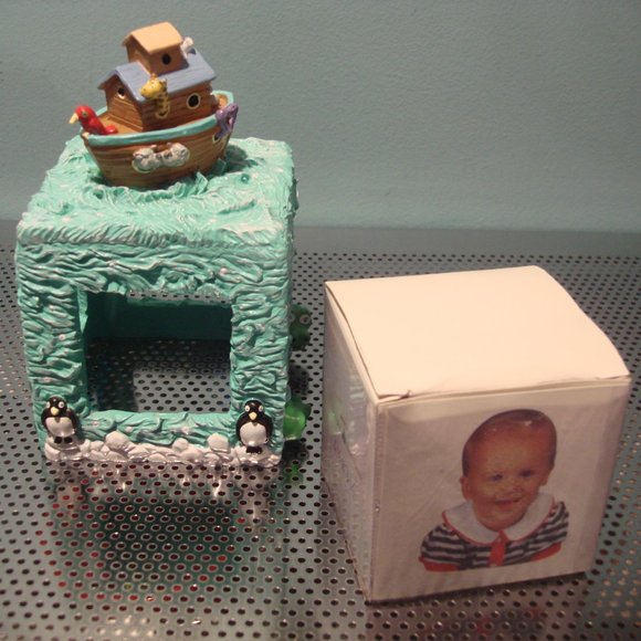 Accents | Noahs Ark Photo Cube Picture Frame For 4 Photos 2 12 X 3 12 ...